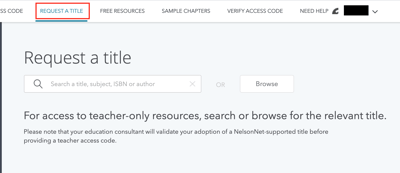 How do teachers access NelsonNet Teachers' Resources?